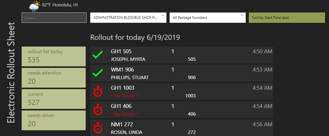 Versatrans Electronic Rollout Sheet - tylertech
